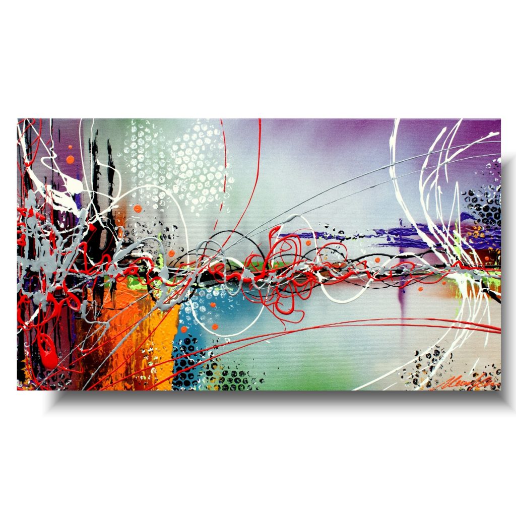 Obraz abstrakcja kolorowy mix obrazy malowane 1054A