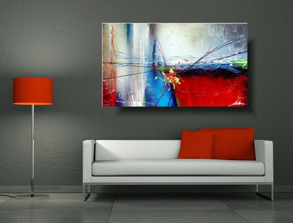 Nowoczesna abstrakcja obraz barwny powiew obrazy 1035A