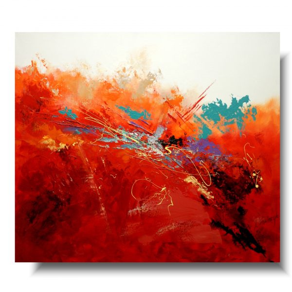 Nowoczesne obrazy abstrakcyjne czerwona moc obrazy do domu 1560A
