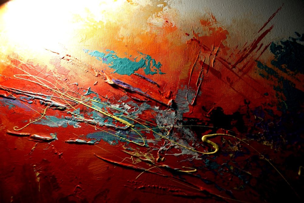 Nowoczesne obrazy abstrakcyjne czerwona moc obrazy do domu 1560A