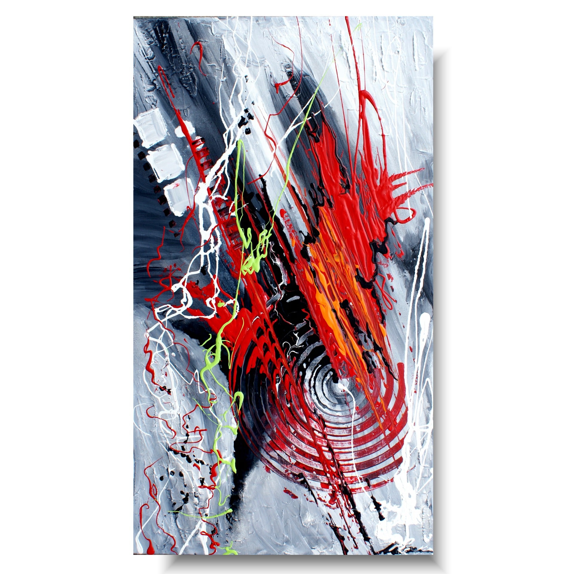 Sztuka współczesna duży obraz abstrakcja ogniste rytmy obrazy 1063A