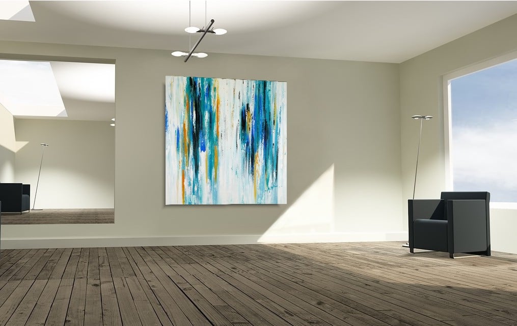 Ciekawe obrazy nowoczesne abstrakcja oddech duży obraz 1818A