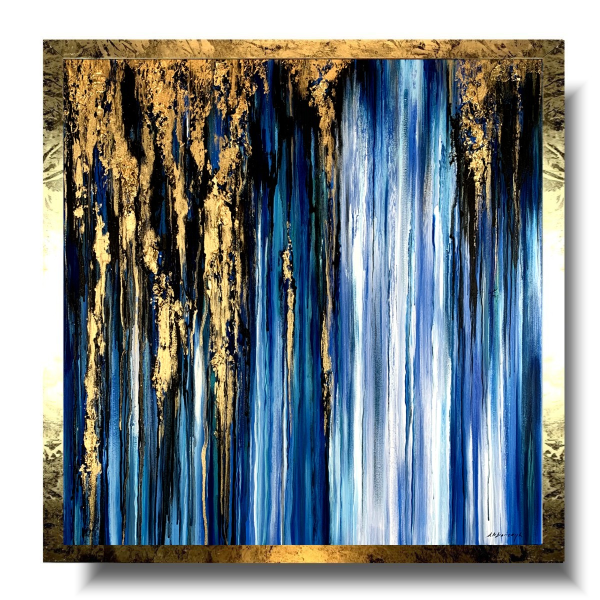 Nowoczesny obraz nocny las malarstwo abstrakcyjne 1980A