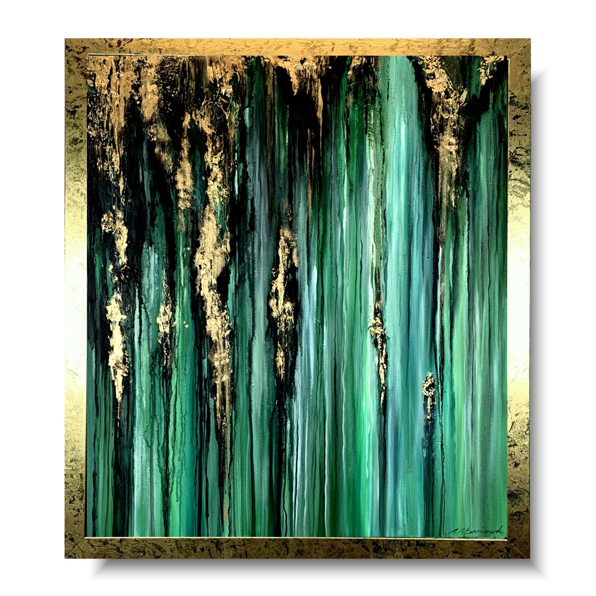 Nowoczesny obraz w ramie w tropikach abstrakcja malarstwo 1978A