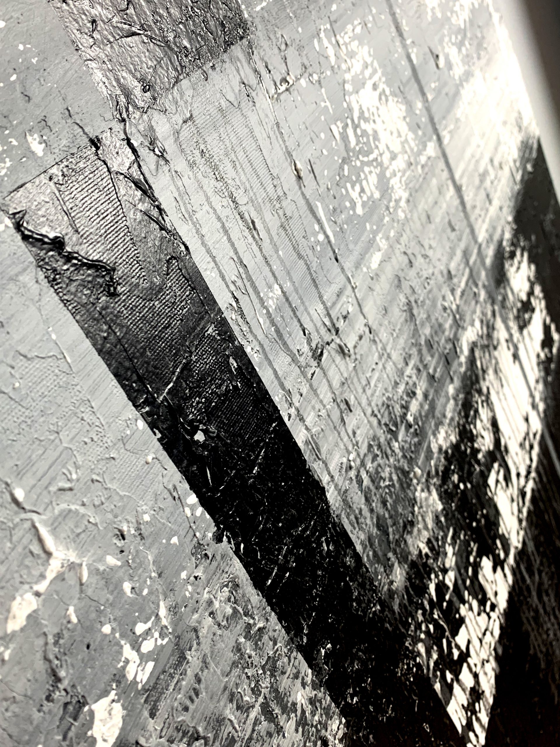 Duży obraz czarno biały akrylowy malowany 2096a