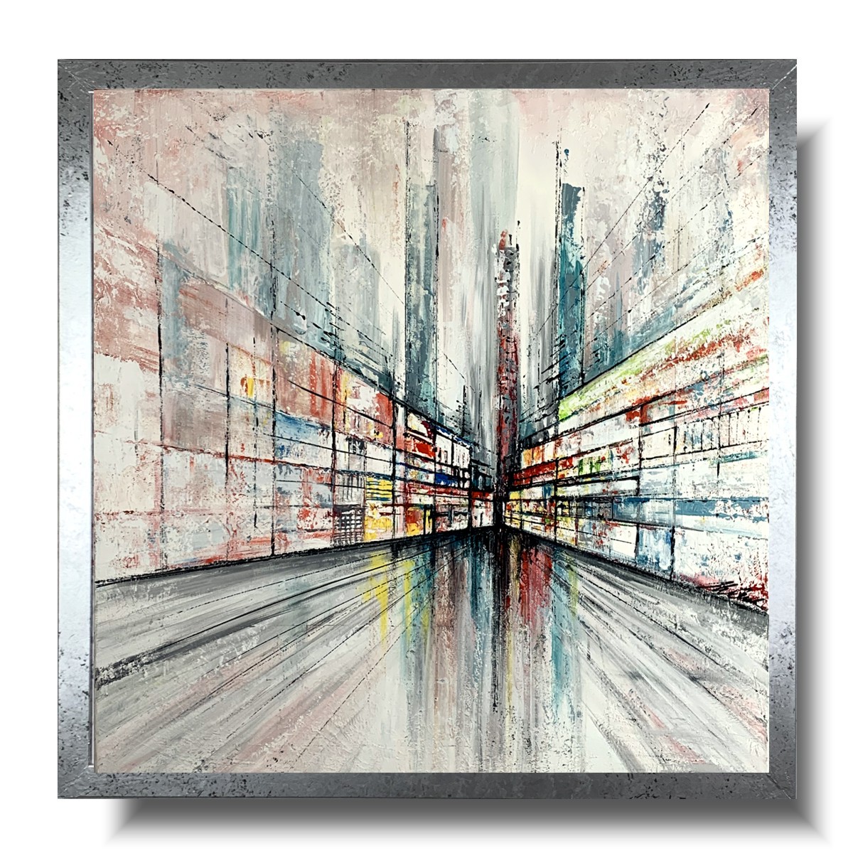 Obraz do salonu lodowe miasto mała abstrakcja 2211A