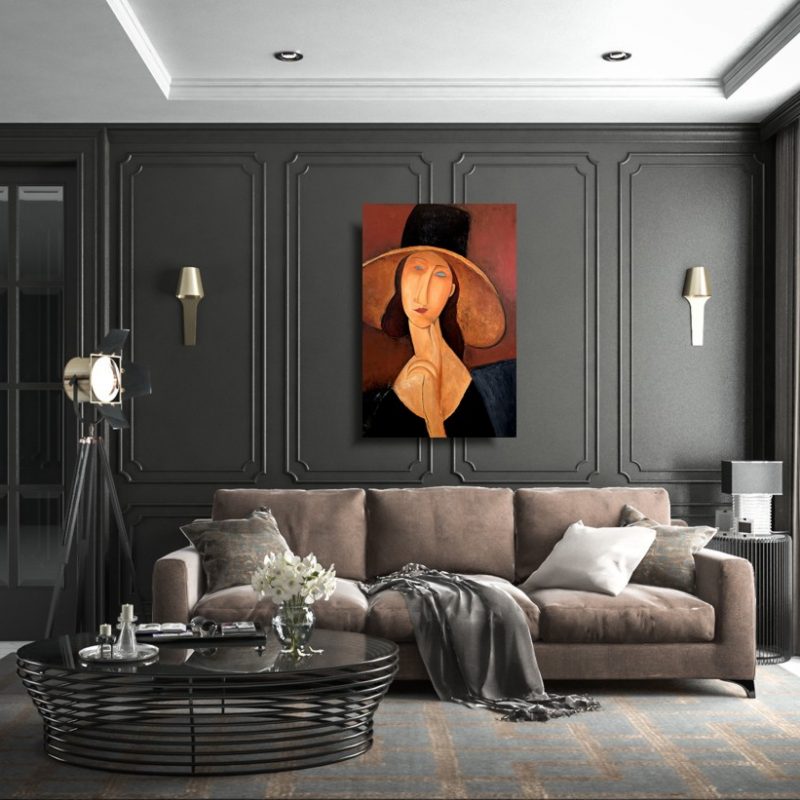 Obraz portret kobieta w kapeluszu reprodukcja 2219A