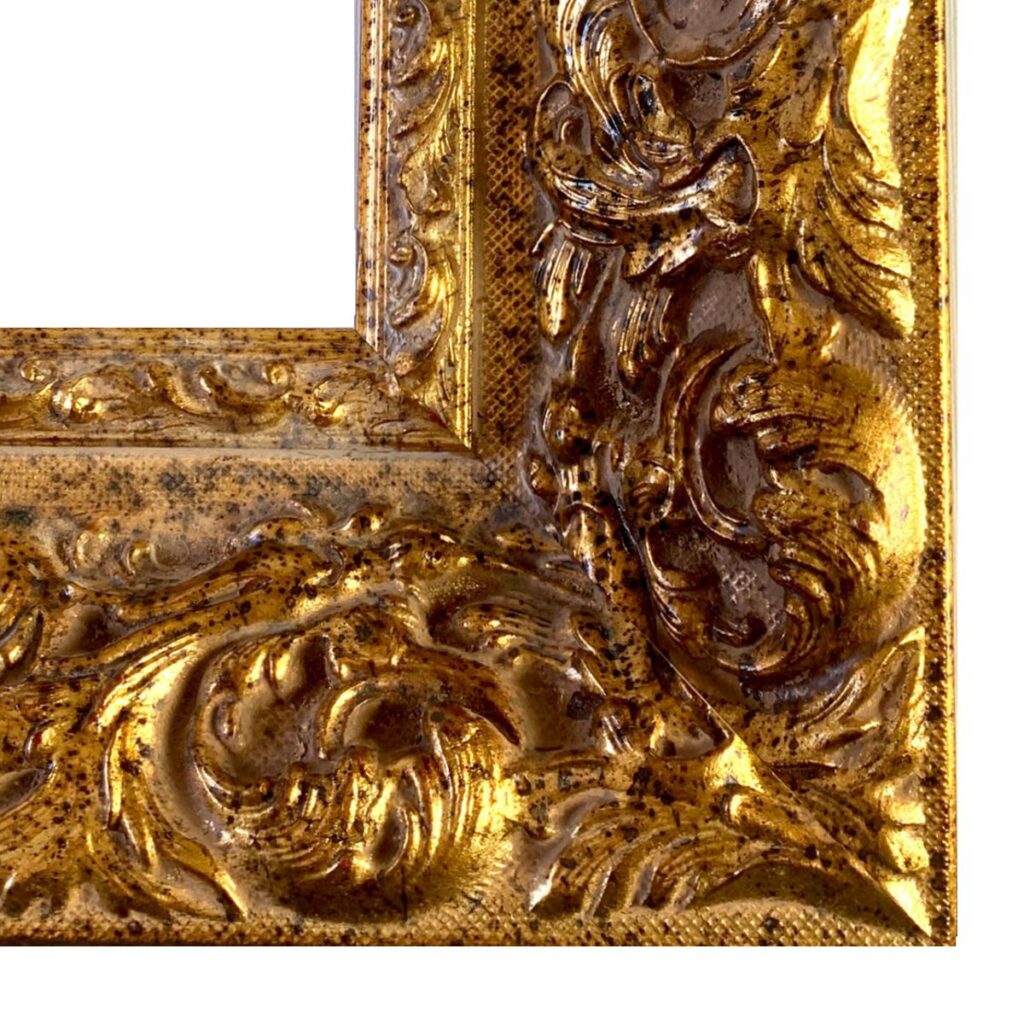 Ramy do obrazów gruba rzeźbiona rama stare złoto SA32