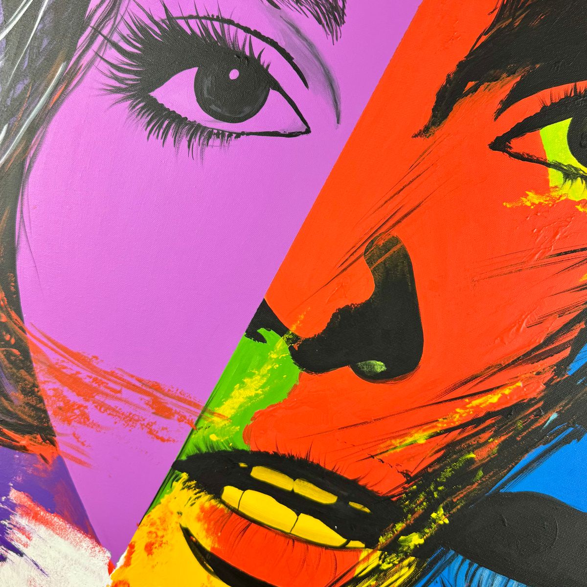 Obraz nowoczesny kolorowy portret "Rozdarcie" 2339A